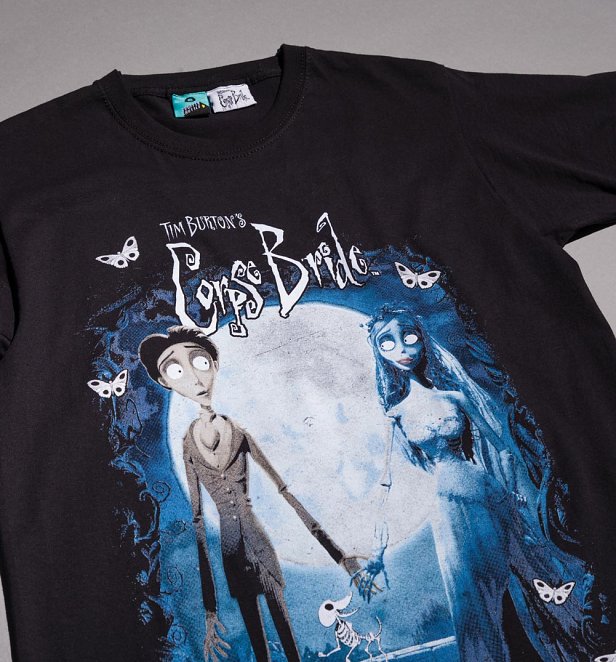 Tim Burton's Corpse Bride Glow In The Dark Black T-Shirt