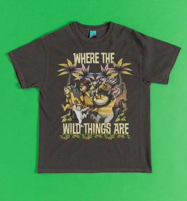 Where The Wild Things Are Wild Rumpus Vintage Wash Charcoal T-Shirt