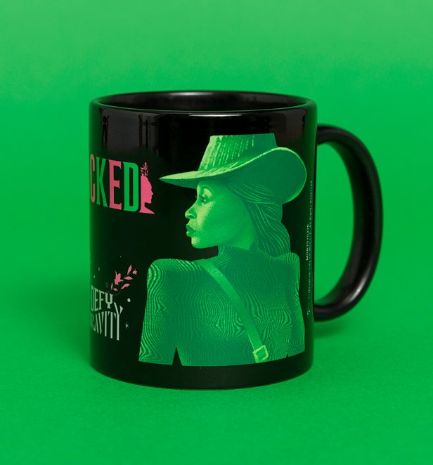 Wicked Defy Gravity Black Mug