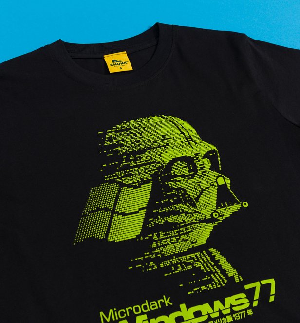 Windows '77 Black Organic T-Shirt from Chunk