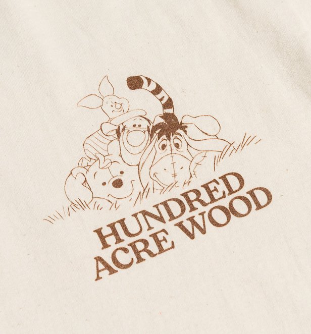 Disney Winnie The Pooh Hundred Acre Wood Map Natural T-Shirt With Back ...
