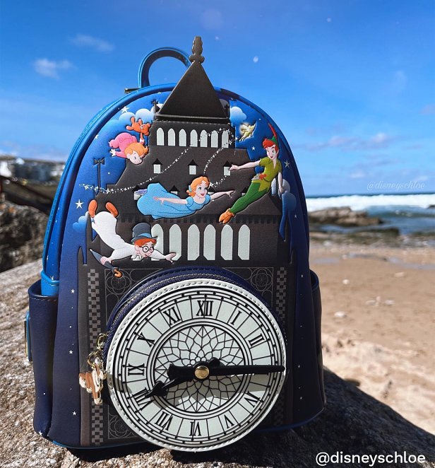 Loungefly Disney Peter Pan Glow In The Dark Clock Mini Backpack