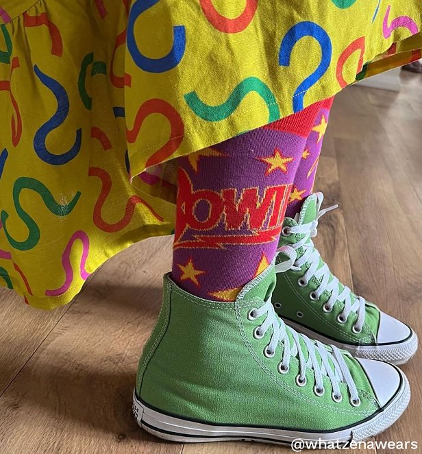 David Bowie Stars Red Socks